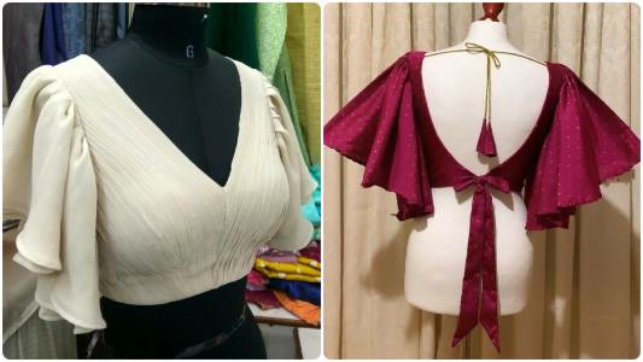 100+ न्यू ब्लाउज बाजू डिजाइन फोटो 2024 | Blouse Baju (आस्तीन) Design ...