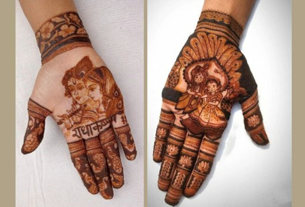 30+ Simple Radha Krishna Mehndi Design 2024 | बेस्ट राधा कृष्णा मेहंदी ...